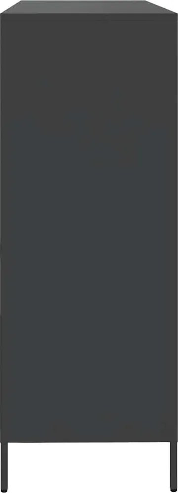Příborník černý 135 x 39 x 103,5 cm ocel válcovaná za studena 3307173