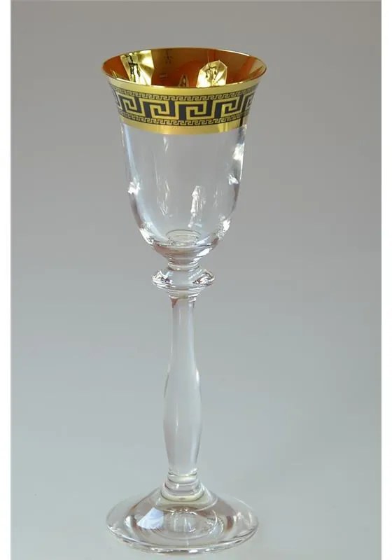 BOHEMIA ANGELA VERSO GOLD SKLENICE NA DESTILÁTY 60 ML SADA 6 KS