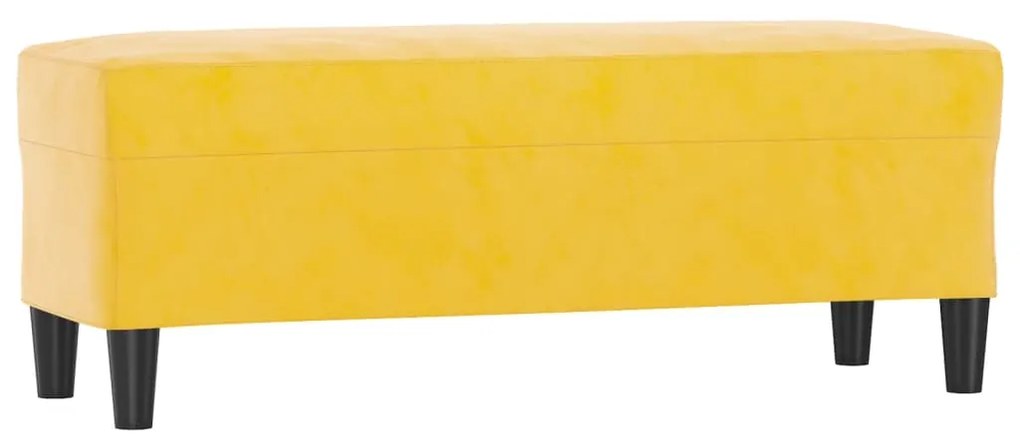 vidaXL Lavice žlutá 100 x 35 x 41 cm samet