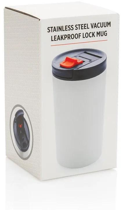 Dvoustěnný uzamykatelný termohrnek, 300ml, XD Design, bílý