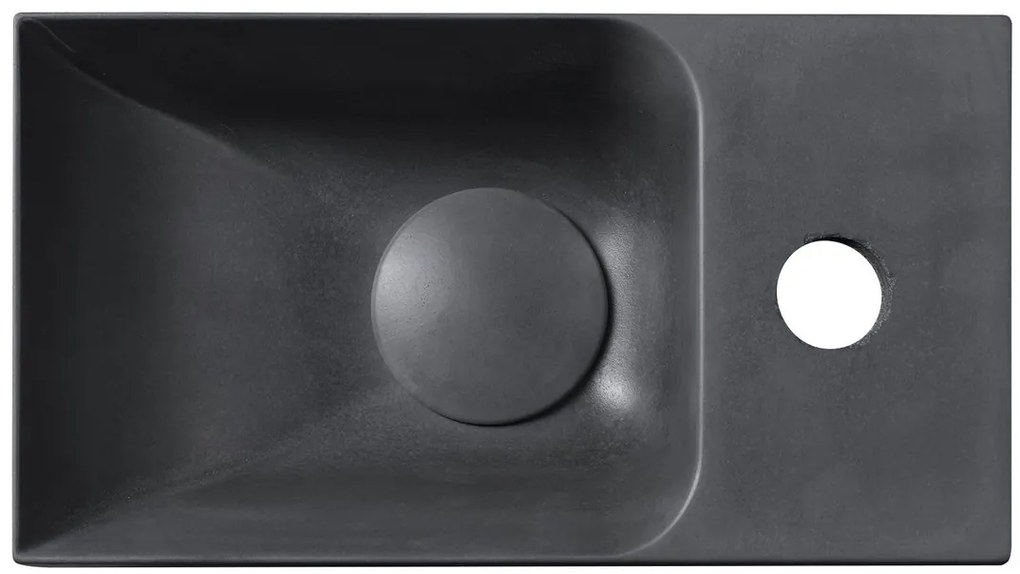 Sapho Piccolino betonové umývátko 30,8 x 10 x 17 cm baterie vpravo antracit PK30516