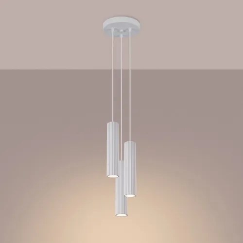 Závěsné svítidlo SOLLUX KARBON 3P bílá GU10 3x10W bez žárovek SL.1538