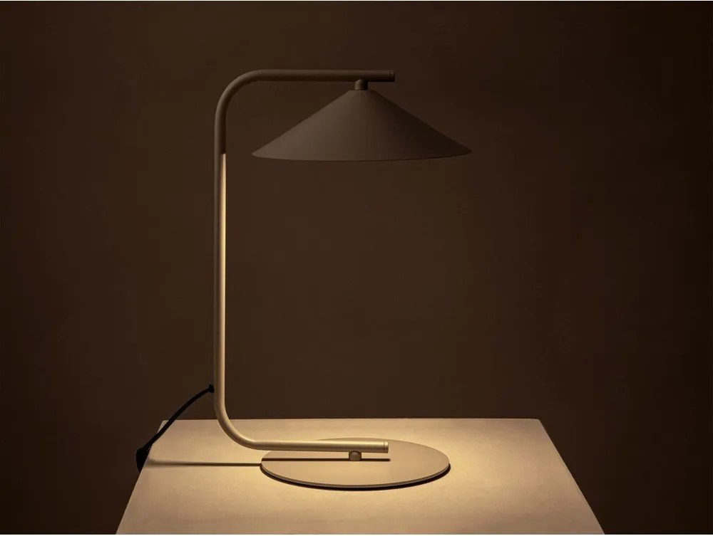 Krémová kovová stolní lampa (výška 42 cm) Nocte – Micadoni