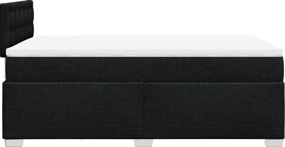 Box spring postel s matrací černá 120x200 cm textil 3285871