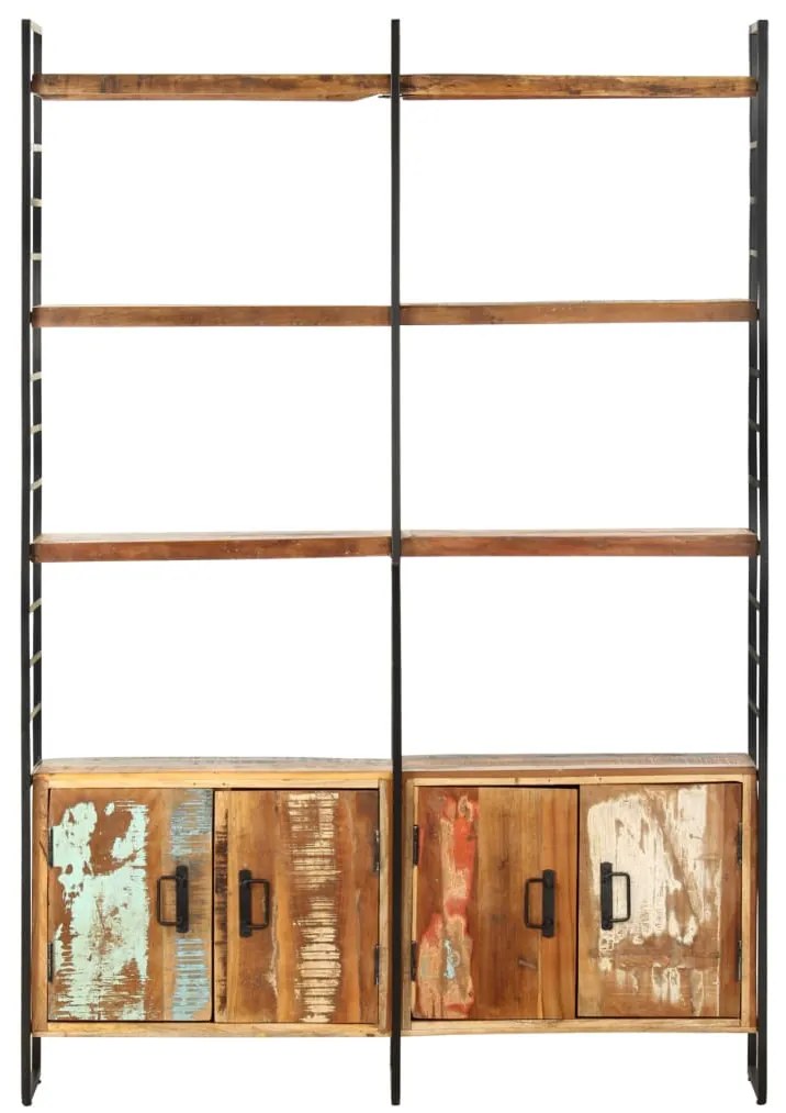 vidaXL 4patrová knihovna 124 x 30 x 180 cm masivní recyklované dřevo