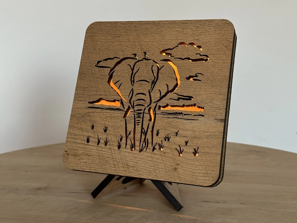 Li-Go "Slon" lampa 19x19cm provedení povrchu: dub světlý