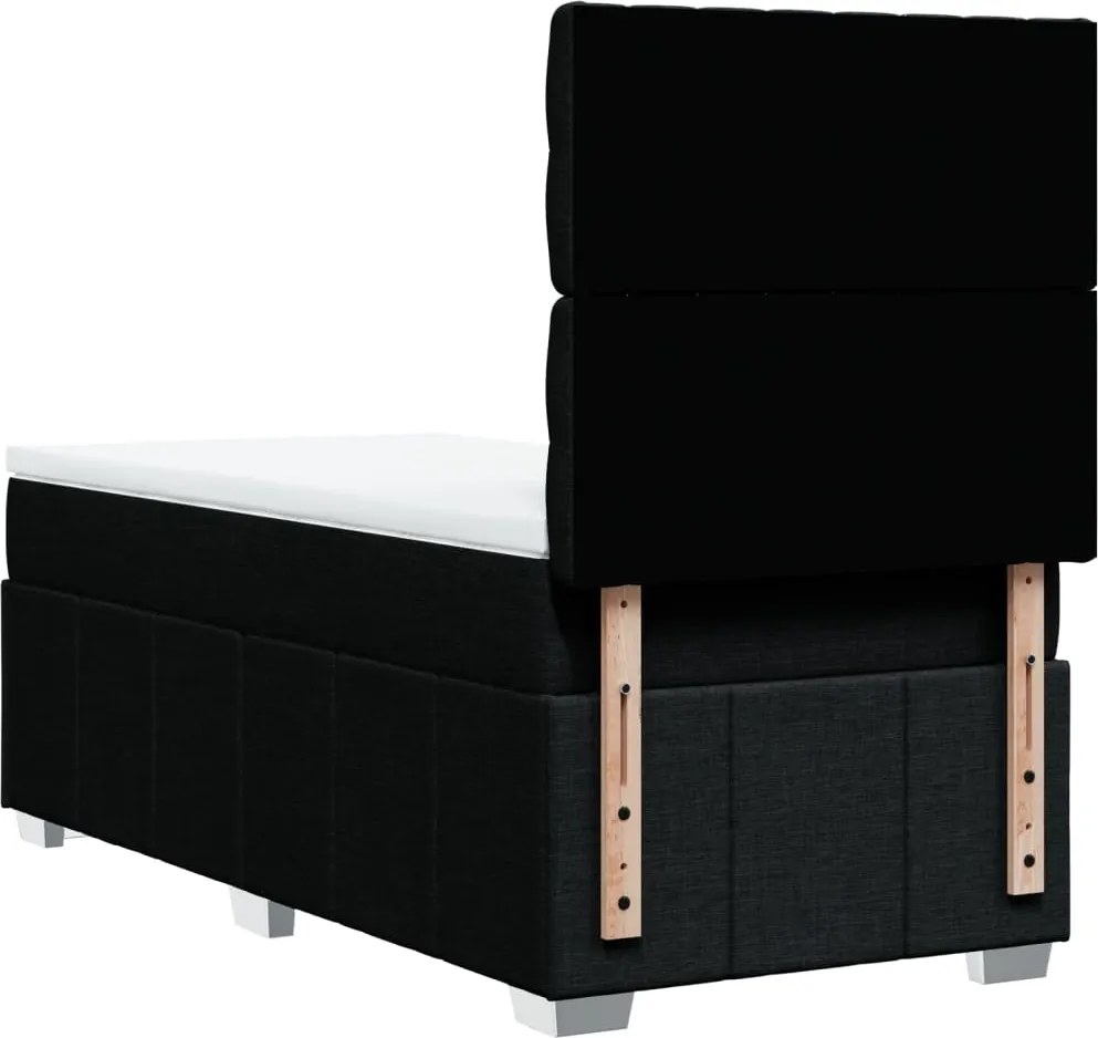 Box spring postel s matrací černá 80 x 200 cm textil 3291504