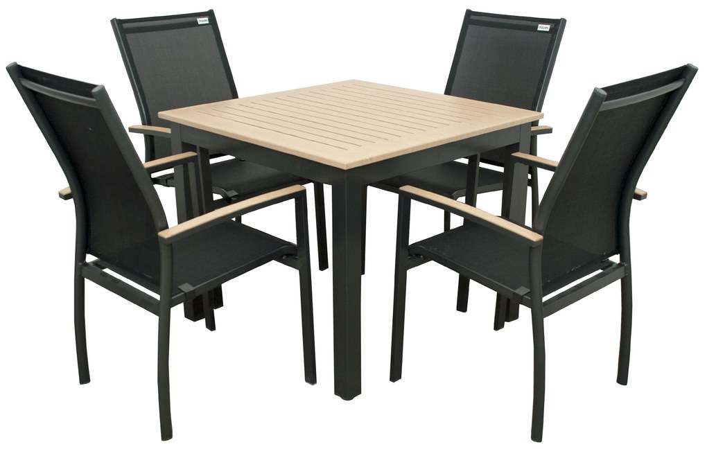 Zahradní křeslo EXPERT WOOD antracit, gastro, stohovatelné DP266EH061020