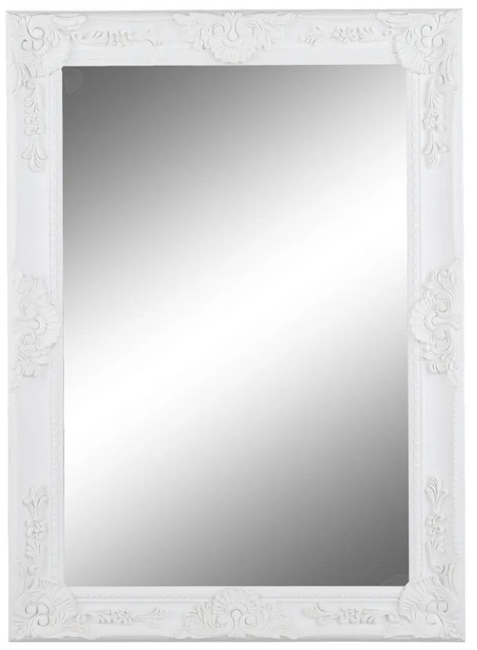 Gario Zrcadlo, dřevěný rám bílé barvy, MALKIA TYP 9