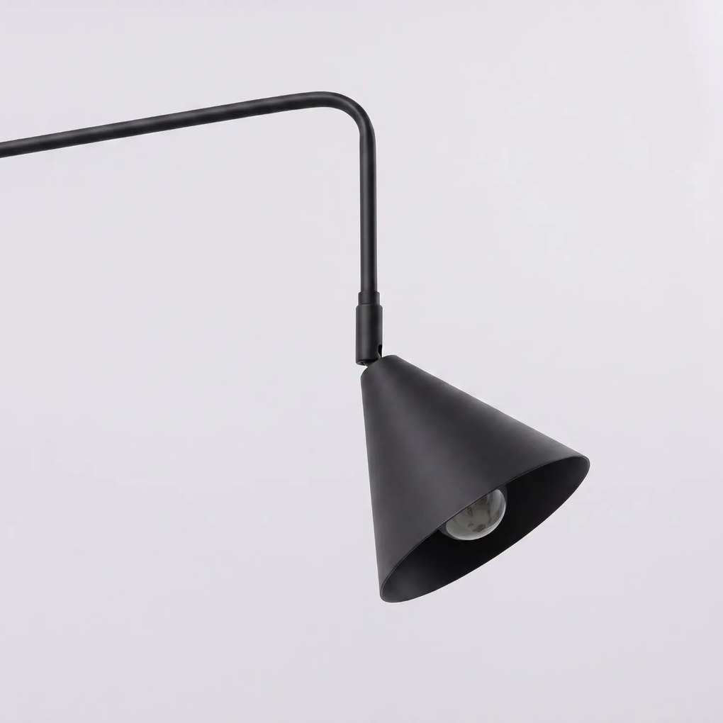 Sollux Lighting Nástěnné svítidlo NOX 2 černé s vypínačem