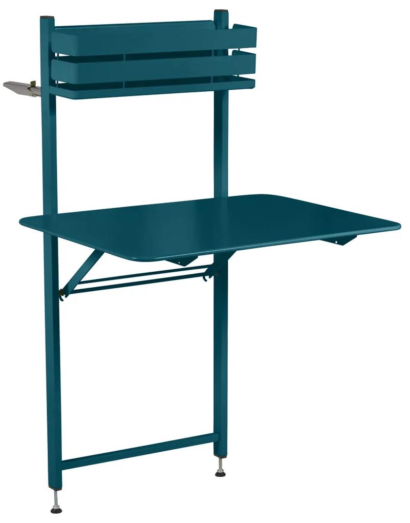 OnaDnes -20% Modrý kovový balkonový stůl Fermob Bistro 57 x 77 cm