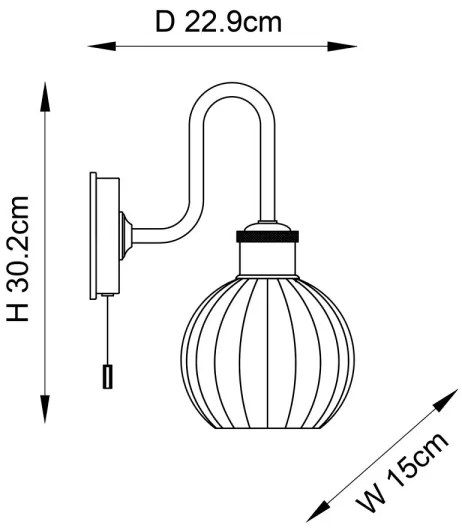 Endon 95507 - Koupelnové nástěnné svítidlo KENDALL 1xE27/10W/230V IP44 mosaz