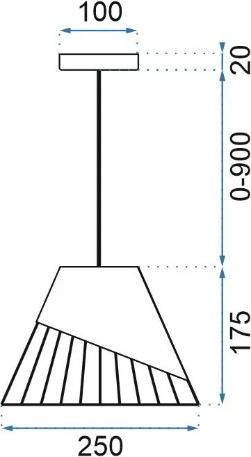 Toolight - závěsná stropní zrcadlová lampa E27 60W APP228-1CP, černá-bílá, OSW-00888