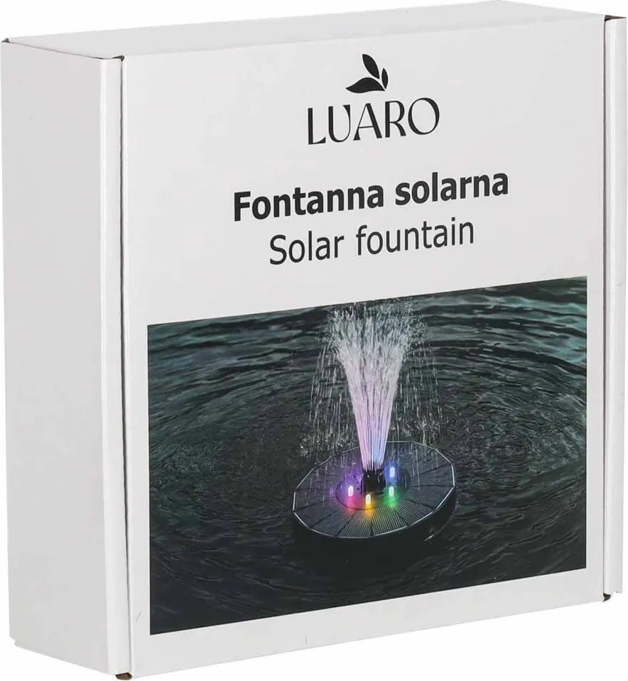 Solární plovoucí fontána - LUARO KX2855 - 16 cm - RGB LED