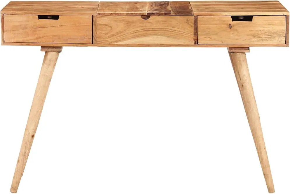 Toaletní stolek se zrcadlem 112 x 45 x 76 cm masivní akácie 323590