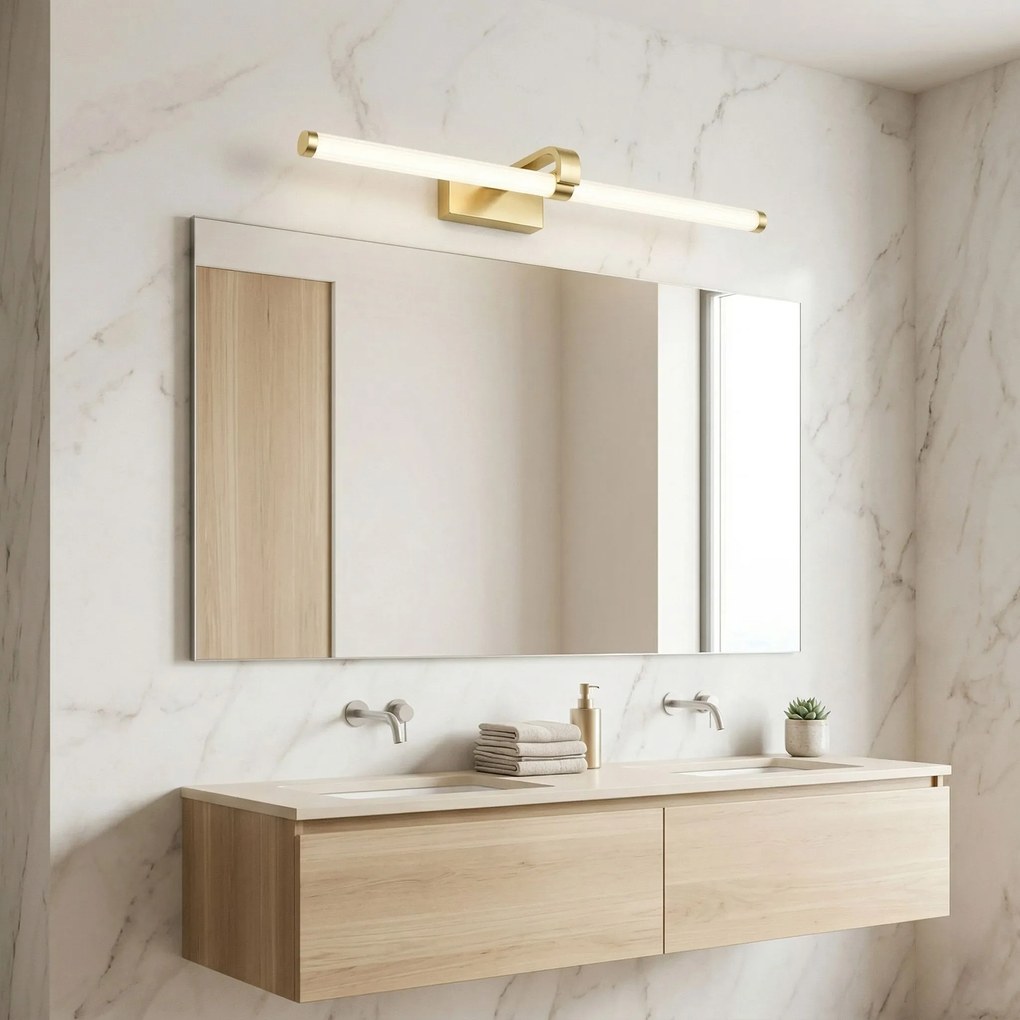 Toolight Toolight, LED nástěnné svítidlo 60cm, 13W, 4000K, 1000lm, APP1884-1W, zlatá lesklá, OSW-66039