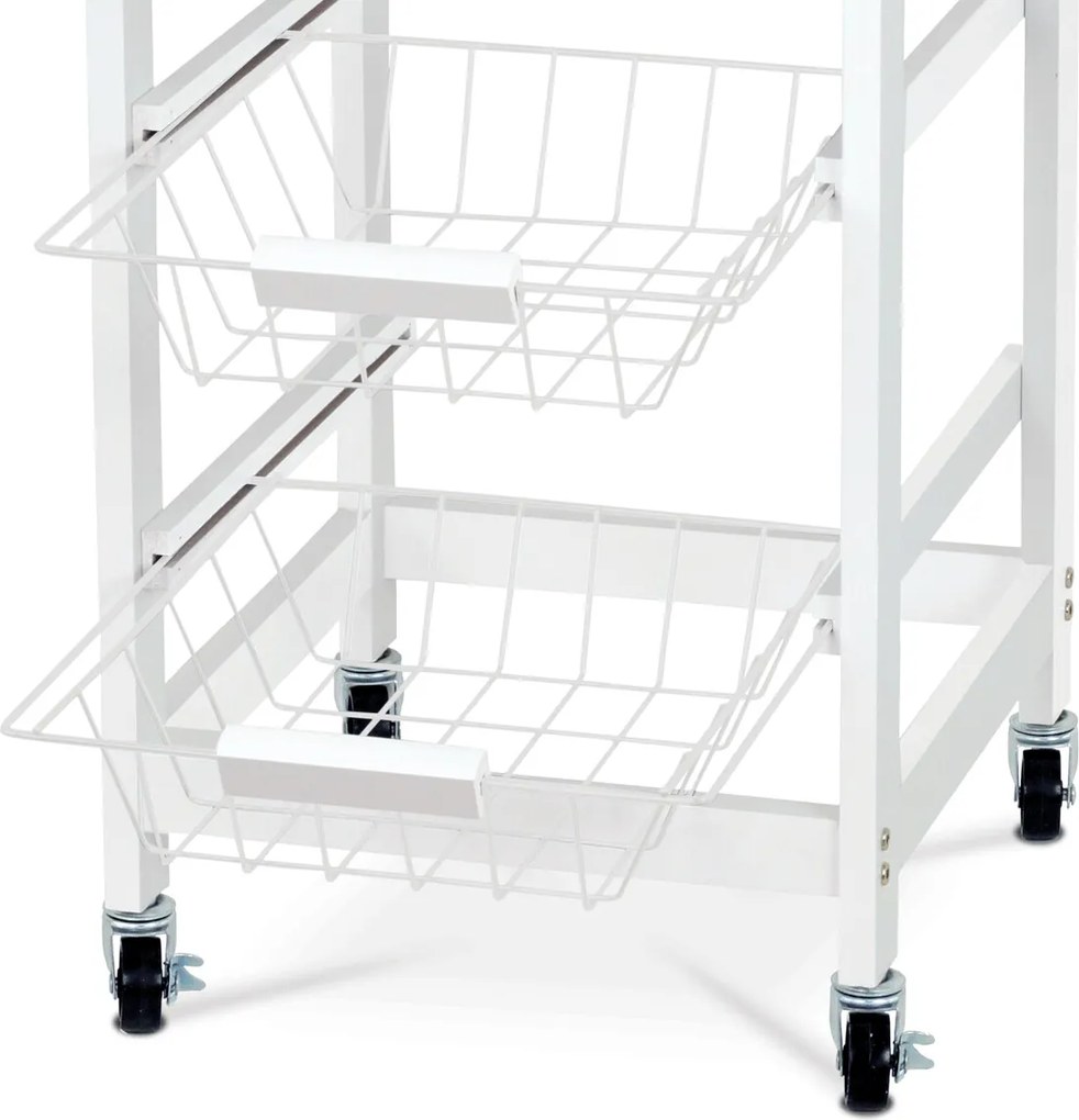 Regál, mdf, bílá, DR-043