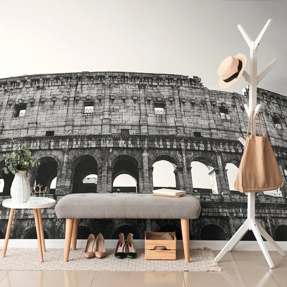 Samolepící fototapeta Koloseum v černobílém provedení - 225x150 cm