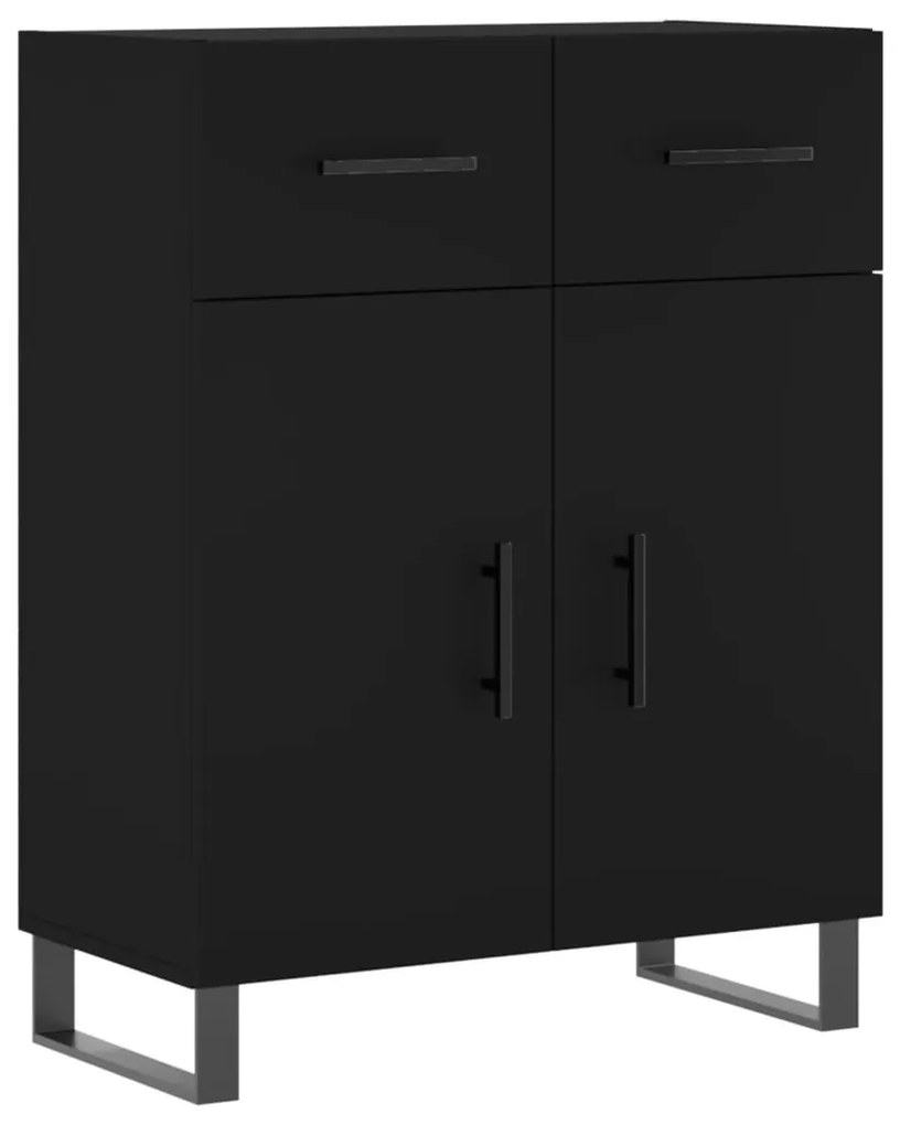 Skříň highboard černá 69,5 x 34 x 180 cm kompozitní dřevo - Default Title