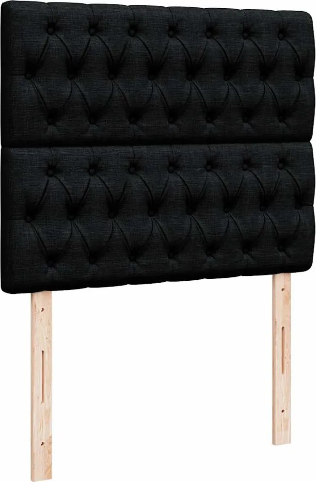 Box spring postel s matrací černá 120x190 cm textil 3292004