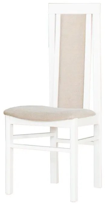 Židle KB (bílá / velur béžová)