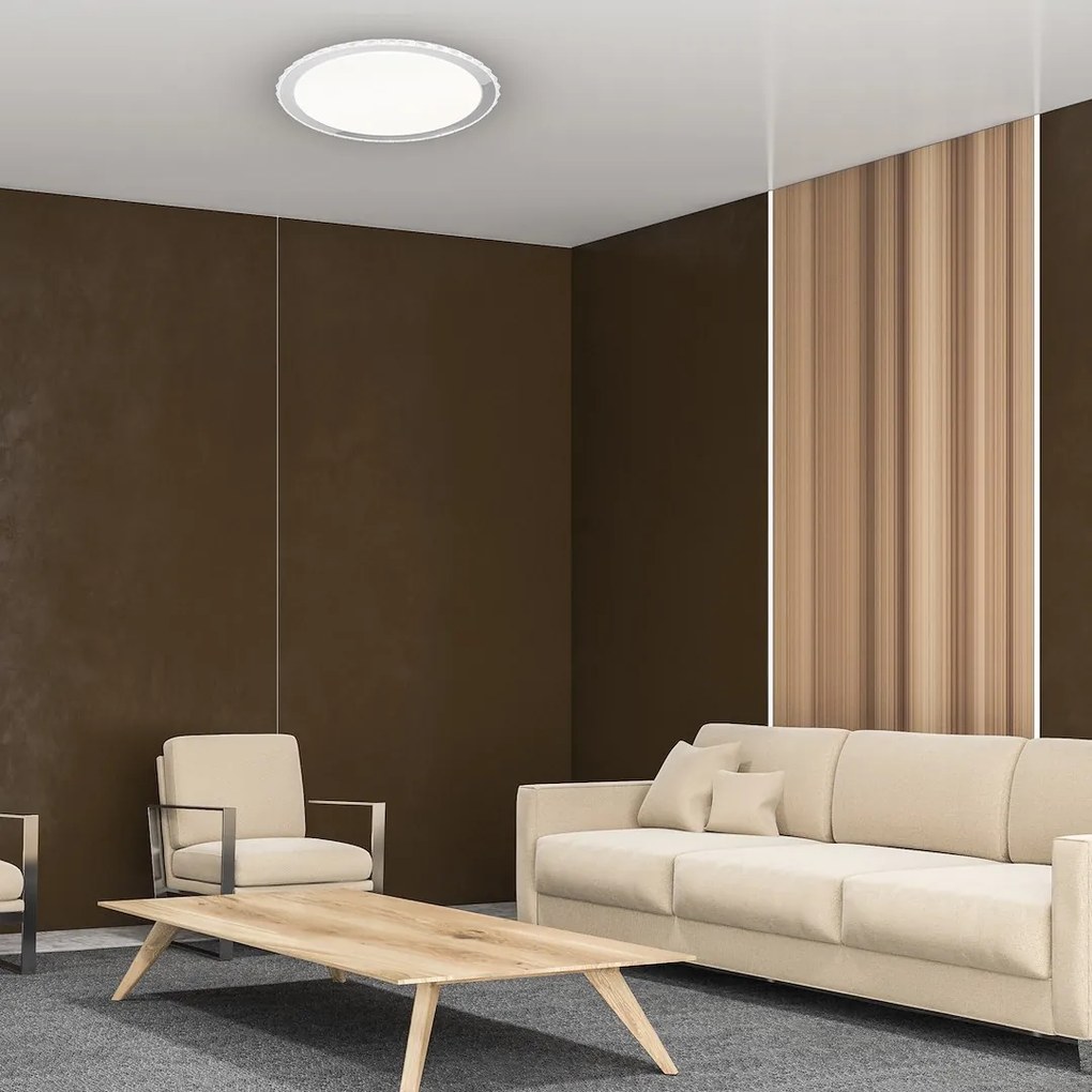 Stropní LED svítidlo Layla, 1x LED 50w, 3000-6000k, w/ch, s ovladačem