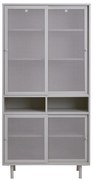 Šedá kovová skříň s posuvnými dveřmi 90x180x40 cm Veep – Unique Furniture
