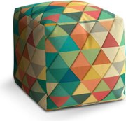Sablio Taburet Cube Trojúhelníky - 50x50x50 cm