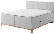 Světle šedá boxspring postel s úložným prostorem 160x200 cm Catania - Meise Möbel
