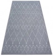 Koberec SENSE Micro 81249 CIKCAK ETHNO stříbrný/bílá