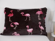 MK Lůžkoviny Povlak na polštář mikroplyš 70 × 90 cm – Flamingos