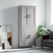 Skříň highboard šedá sonoma 69,5 x 34 x 180 cm kompozitní dřevo