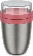 Světle červená/ve stříbrné barvě termoska na jídlo z nerezové oceli 500 ml Ellipse – Mepal
