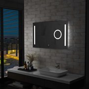 Koupelnové zrcadlo s LED světly a dotykovým senzorem 100x60 cm