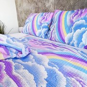 Krepový povlak na polštář - Obláčky Zapínání: zip, Velikost polštáře: 50x70