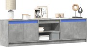 TV skříňka s LED betonově šedá 180x34x50 cm kompozitní dřevo 3307915