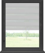 Dekodum Roleta den a noc v antracitové kazetě zatemňovací, barva látky Ocelová Šířka (cm): 30, Výška (cm): Standardní (do 150 cm), Strana mechanismu: Levá