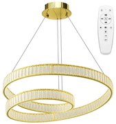Toolight Toolight, LED závěsné svítidlo 60cm, 72W, 3500lm, APP1767-CP, zlatá, OSW-04343