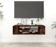 Závěsná TV skříňka kouřový dub 100x30x26,5 cm kompozitní dřevo