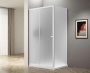 Aqualine Ugga - Sprchový kout 100x80 cm, sklo Brick/bílá AWS100-01