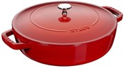 Staub Litinový kastrol s poklicí Chistera, višňová, 28 cm 12612806