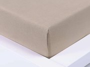 XPOSE® Jersey prostěradlo Exclusive - kávové 180x200 cm