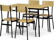 Autronic Jídelní set s 4 židlemi AUT-O2155 Odstín: Dub divoký