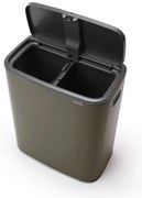 Šedý dotykový ocelový odpadkový koš na tříděný odpad 2x30 l Bo Touch Bin – Brabantia