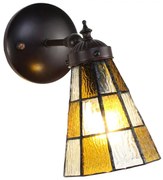 Závěsná Tiffany lampa se žlutými detaily Anki – 17x12x23 cm