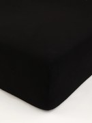 MK Lůžkoviny Jersey prostěradlo s elastanem 220 × 200 cm – černé