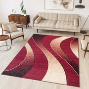 Moderní koberec Tap - vlnky 5 - červený Rozměr koberce: 200x300 cm