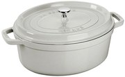 Staub Oválný litinový hrnec s poklicí Cocotte, bílý lanýž, 29 cm / 4,2 l 11029107