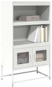 Skříň highboard bílá 68x39x123 cm ocel