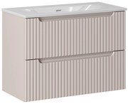Comad Koupelnová skříňka s keramickým umyvadlem Nova Cashmere 80 cm - kašmír